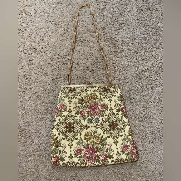 Walborg | Bags | Vintage Walborg Floral Tapestry Purse Shoulder Bag ...